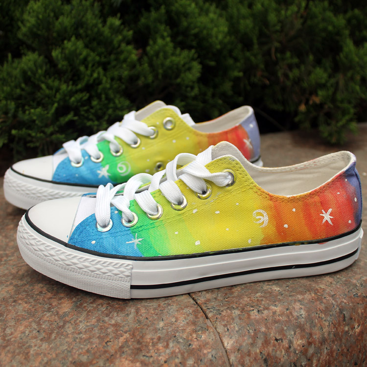 Hand-painted Star Ombre Canvas Shoes on Luulla